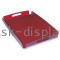 Red acrylic food display tray with handle holder FD-042